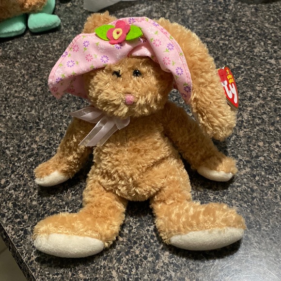 Ty | Toys | Ty Beanie Babies Baby Sunbonnet Rabbit Bunny With Hat Rare ...